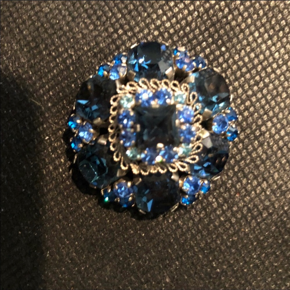 Austria Pin Stunning Color Rhinestone Vintage Pin - Gem